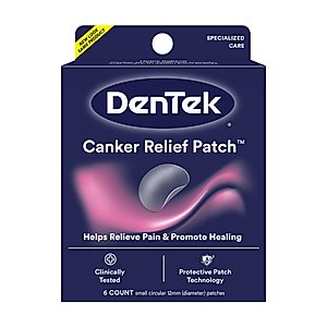 DenTek Canker Relief Sore Patch Relieves Canker Pain, 6 Count (Pack of 1)