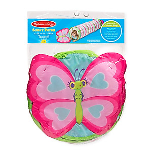 Melissa & Doug Sunny Patch Cutie Pie Butterfly Crawl-Through Tunnel (E-Commerce Packaging) - Indoor Outdoor Baby Tunnel Crawl Developmental Activity Toy