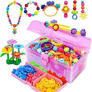 VERTOY Friendship Bracelet Kit and Pop Beads Jewelry Making Kit for Girls, STEM Arts and Crafts Toys for 3-10 Year Old Girls, Best Birthday Gifts for Girls and Toddlers, Value 2 Packs
