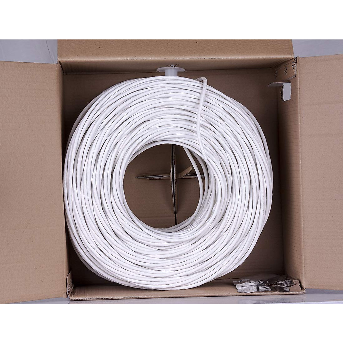 Five Star Cable Cat6 23AWG 1000 Ft UTP Bulk LAN Internet PVC Wire 4 Twisted Pair Category 6 Ethernet White Color Cable
