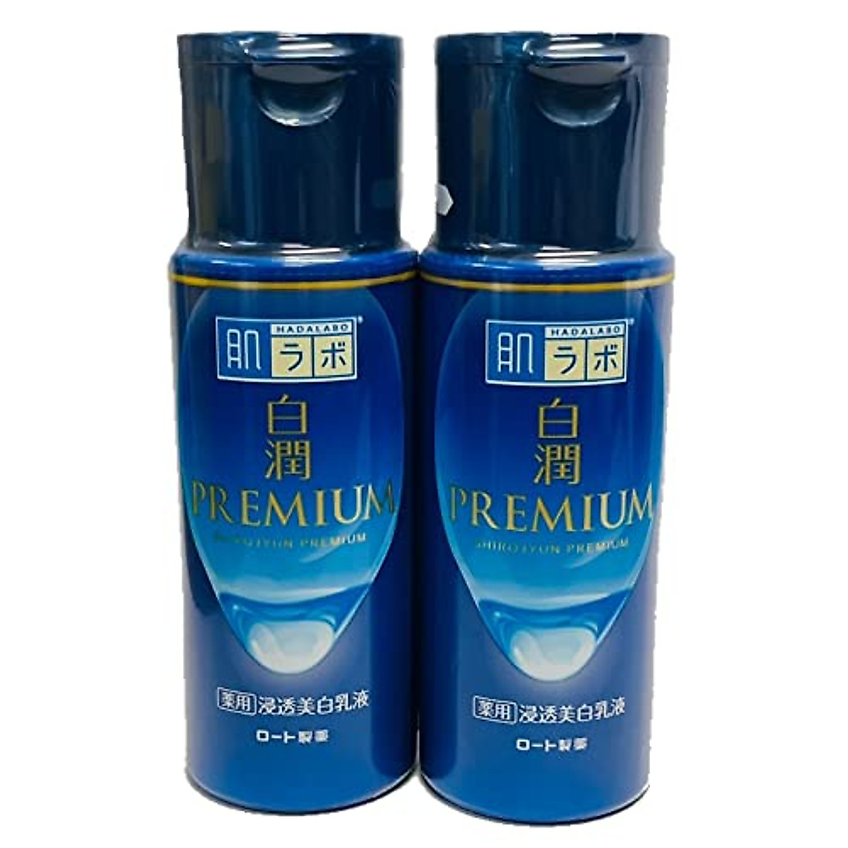 Hada Labo Rohto Shirojyun Premium Penetration Brightening Emulsion 140ml x 2 bottle set