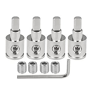 X AUTOHAUX 4pcs Car Stereo Power or Ground 0 to 4 Gauge Wire Reducer Audio Input Reducer Adapter Brass with Nickel Plated Silver Tone