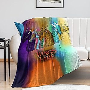Blankets Fire_Dragon_Wings Throw Blanket for Couch Bed Sofa, Ultra-Soft Blankets Warm Bedding Blanket 40"x50"