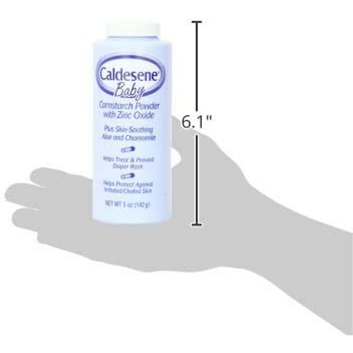Caldesene Baby Cornstarch Powder With Zinc Oxide 5 oz (Pack of 2)