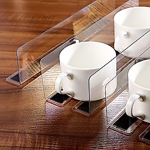 Baluue 5Pcs Clear Shelf Dividers Closets Separator Commodity Divider Magnetic Baffle for Bedroom Kitchen Office Supermarket Clapboard Organization