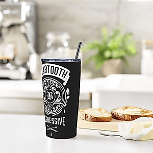 ONIAWO Beartooths Band Stainless Steel Insulated Tumbler 20oz with lid Travel Mug with Straw for Cold Hot