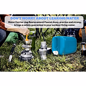5-Gallon Water Jug Spigot, Water Carrier Jug Replacement Faucet Assy Kit. Compatible with Coleman 5 Gallon Water Carrier Model 5620 Blue 5-Gallon Chiller. Easy replacement Durable 5-Gallon Faucet Assy