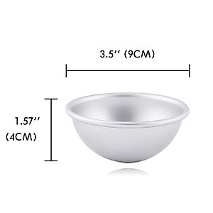 Bloss Bath Bomb Molds 4 Set 8 Pieces, DIY Metal Bath Bomb Mold 3.5 Inches 9CM, bath bomb making kit, Bath Bomb Press Soap Making Mold Supplies Kit