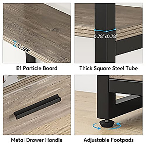 Tribesigns 70.9" Tall Bookshelf, Etagere Bookcase with 4 Drawers, Modern 5-Tier Open Display Storage Shelf for Living Room, Home Office, Gray