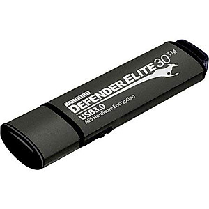 Defender Elite30, Hardware Encrypted, Secure, SuperSpeed USB 3.0 Flash Drive,,black