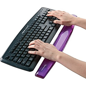 Fellowes 91437 Gel Crystals Keyboard Wrist Rest, Purple