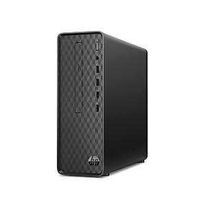 hp Slim Desktop, Intel Celeron Processor J4025, 8 GB DDR4-2400 SDRAM Memory, Intel UHD Graphics 600, Finish in Dark Black, S01-aF2011