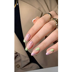 Luxillia Magnetic Eyelashes with Eyeliner Kit Natural Look FREE Press on Nails | UV Finish 24 Nail - 12 Sizes Kit | Reusable Acrylic Fake Nail with Glue