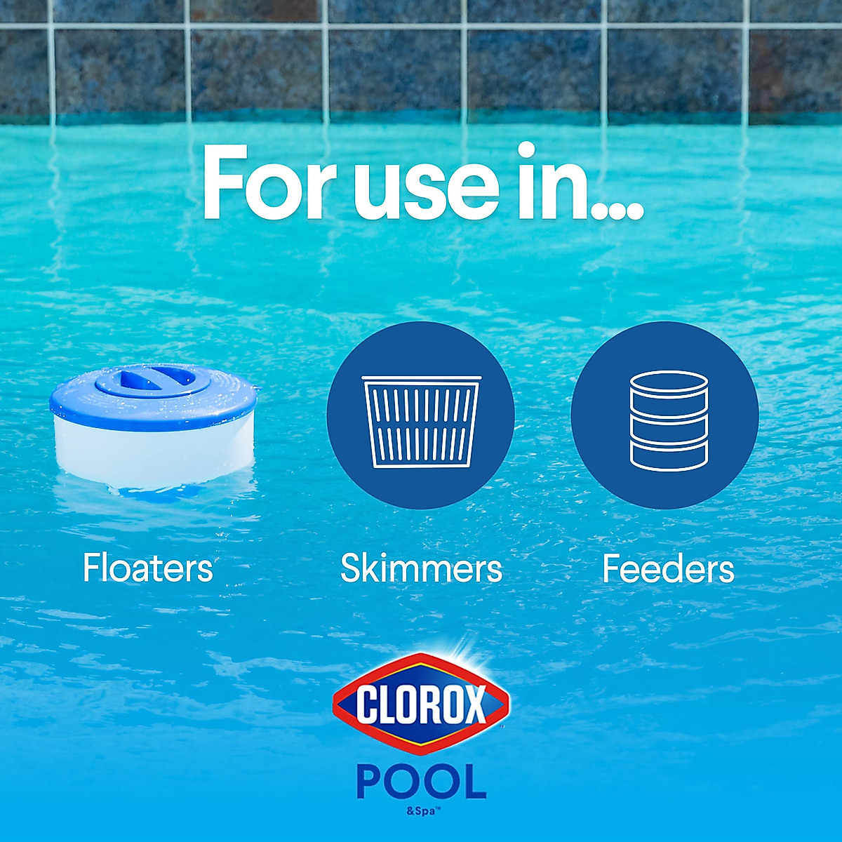 CLOROX Pool&Spa XtraBlue 3-Inch Long Lasting Chlorinating Tablets, 5-Pound Chlorine