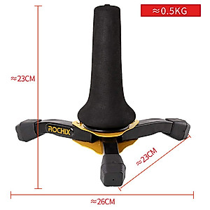 ROCHIX 1890 Foldable Portable Soprano Saxophone Sax Stand,Tripod Holder Stand