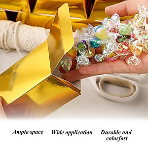 VGOODALL 24PCS Gold Bar Chocolate Boxes, Golden Brick Gift Box Treat Box for Chocolates Coins Casino Theme Decoration Candy Treats Container 5.5" x 3.2" x 1.6"