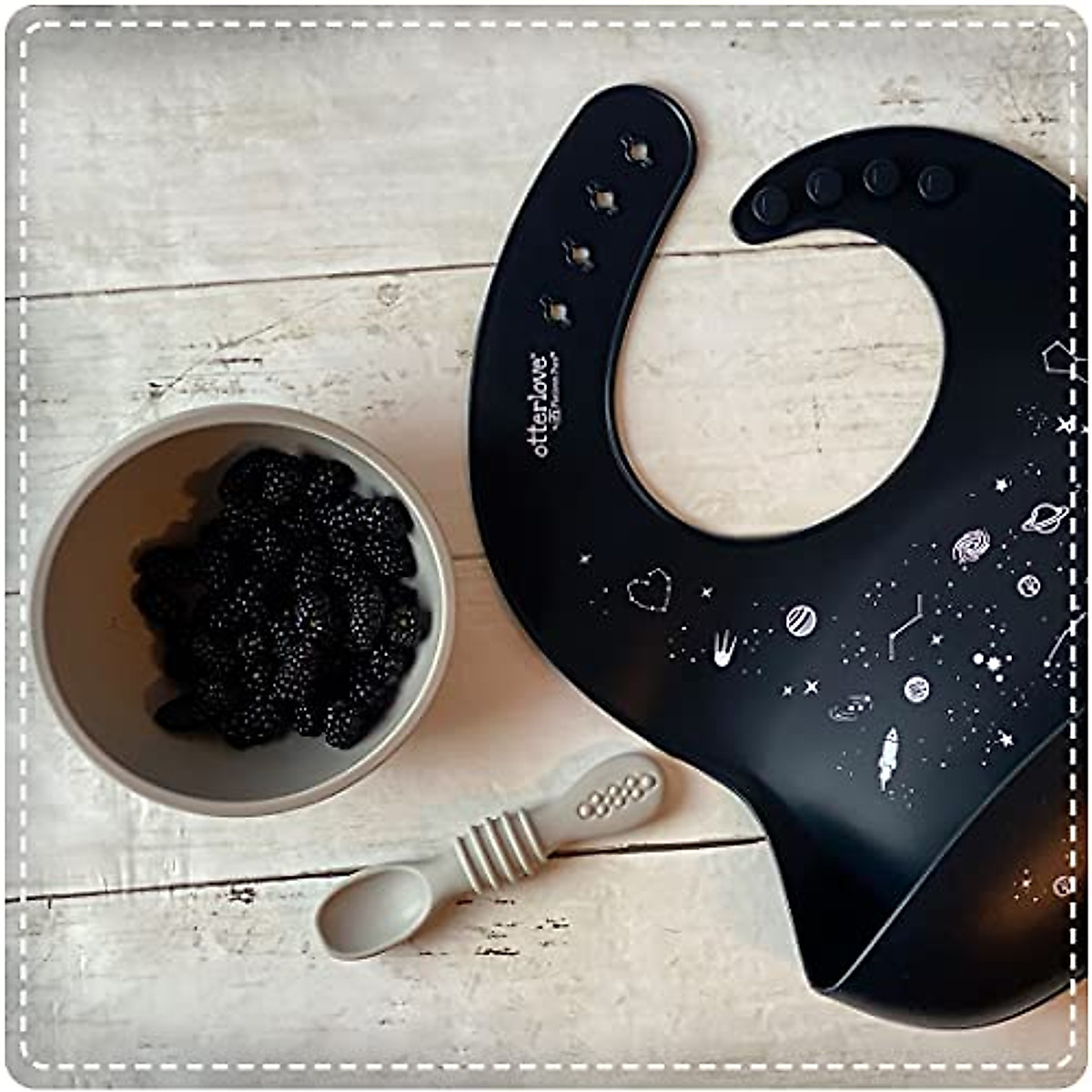 otterlove Silicone Baby Bowl & Spoon Set - Perfect for Baby Led Weaning - 100% Pure Platinum LFGB Silicone with NO Fillers