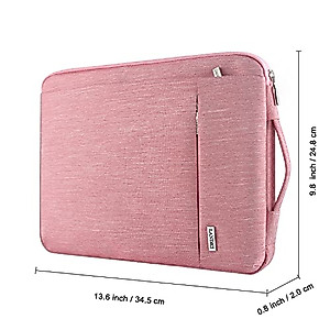 LANDICI 360° Protective Laptop Sleeve 13-14 Inch, Computer Bag Carrying Case for MacBook Air 13 M1/2022 M2, MacBook Pro 13/14 2021, Chromebook 14, Women, Slim, Shockproof, Waterproof, Pink