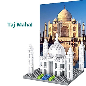DoxiGlobal 10 in 1 Mini City Architecture Building Blocks Set Eiffel Tower/Taj Mahal/Big Ben/Leaning Tower of Pisa World Famous Collection Model KIts Construction Educational DIY Gift-4500pcs (10 Set)