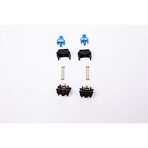 HK Gaming MS-1 Mechanical Key Switches for Mechanical Gaming Keyboards | PCB Mounted | Pre Lubed | 67cN ; Linear (Pro Marlin Blue, 90 Pcs)