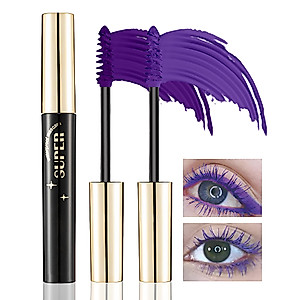 Dark Light Purple Mascara Volume and Length-2PCS Waterproof Voluminous Tubing Colored Mascara for Eyelashes,Lengthening Curling Liquid Lash Extensions Colorful mascara, Christmas Makeup Gift for Women