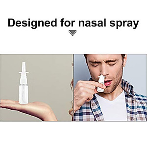 10Pcs Empty Nasal Spray Bottles Plastic Nasal Sprayer Refillable Clear Spray Bottles Containers Pot Fine Mist Sprayer Atomizers Transparent Makeup Cosmetics Essential Oils 10m and 20ml