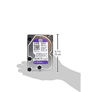 WD Purple 2TB Surveillance Hard Disk Drive - 5400 RPM Class SATA 6 Gb/s 64MB Cache 3.5 Inch - WD20PURX [Old Version]