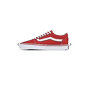Vans Ward Low Top Sneaker - Racing Red/White (9.5) (Racing Red/White)