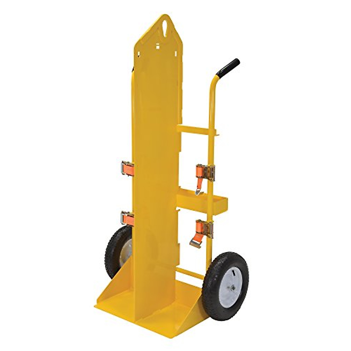 Vestil CYL-EH Steel Torch Cart-Lift Eye with Pneumatic Wheels 23 in. x 34-1/2 in. x 66-3/8 in. 500 Lb. Capacity Yellow
