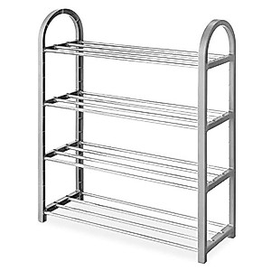 Whitmor 4-Tier Compact Closet Shelves, Gray