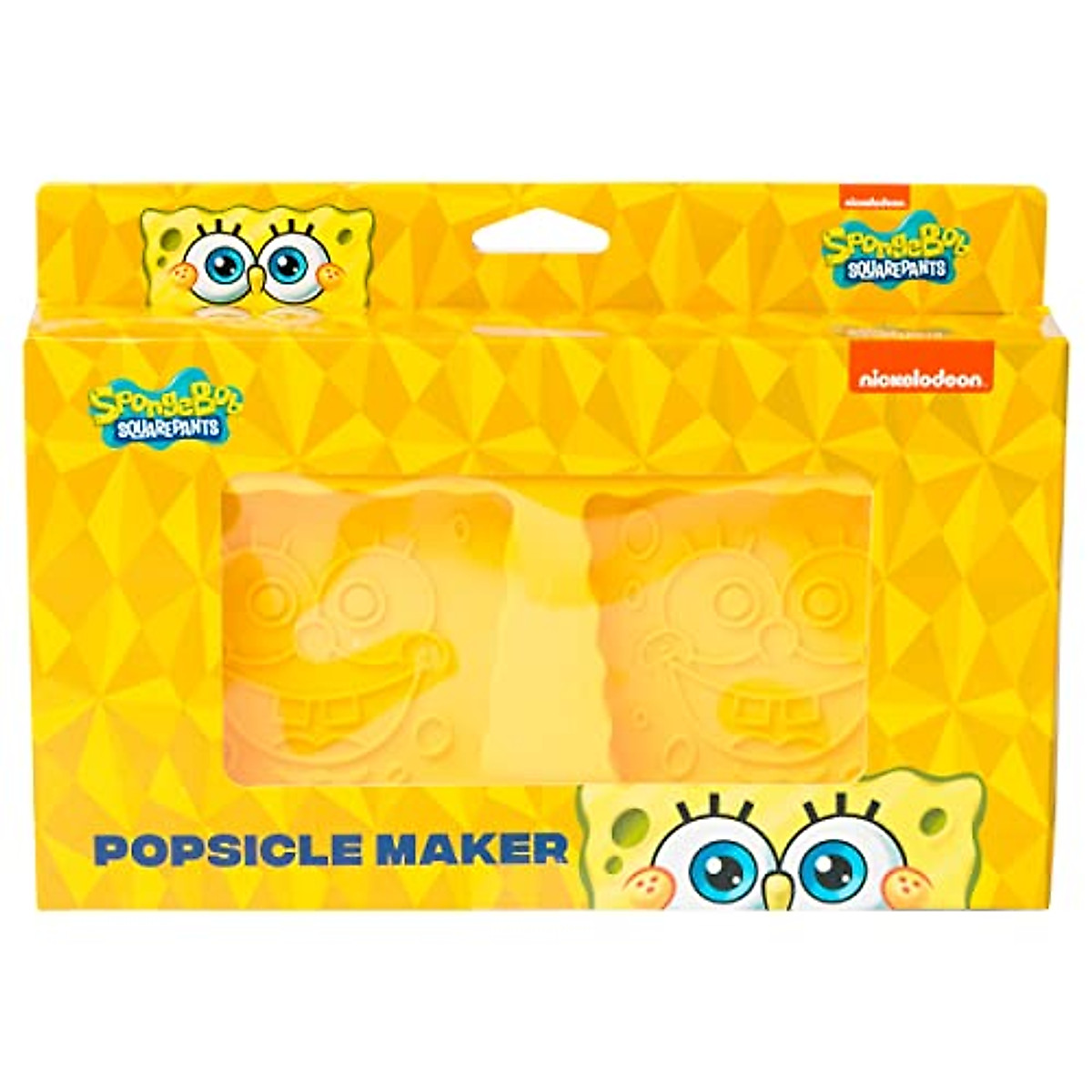 Silver Buffalo Nickelodeon's Spongebob Squarepants 2pc Popsicle Maker Set, Regular, yellow
