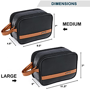 BAGSPRITE Large Toiletry Bag for Men, Women Travel Bag with Hanging Hook, Water-resistant Makeup Cosmetic Bag Shaving Kit Organizer, Bathroom Bag for Traveling