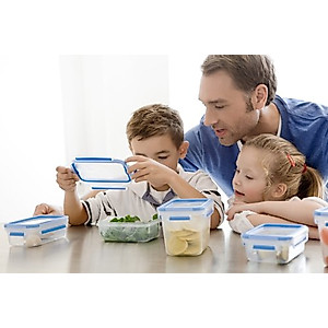 Emsa "Clip & Close 2.0" 3 Piece Food Storage Container, Light Green