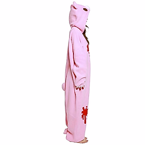 SAZAC Gloomy Bear Kigurumi - Onesie Jumpsuit Halloween Costume (Pink)