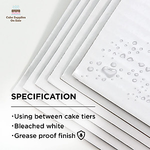 Cake Supplies On Sale, LLC 12" Square Coated Cakeboard, 12 ct.