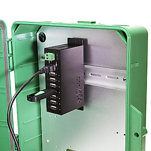 USB 2.0 7-Port hub with Surge Protection Din Rail mounting - NEC chip