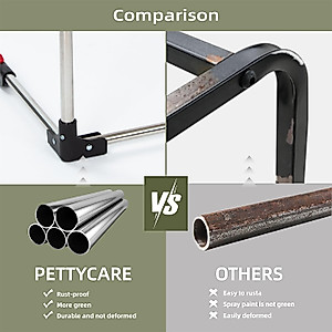 Pettycare 36 Inch Stainless Steel Collapsible Dog Crates for Large Dogs, 4-Door Soft Sided Kennel for Travel, Portable Foldable Pet Crate with Durable Mesh Windows, Indoor & Outdoor, Olive Green