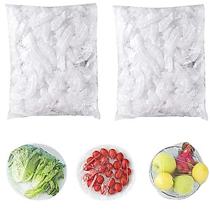 HangYu 200Pcs Plastic Bowl Covers Elastic Wrap Cover Fresh Keeping Bag Bread Bowl Cover Sourdough Cover Banneton Covers for Proofing Rising