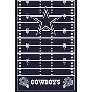 Amscan Dallas Cowboys Black Plastic Table Covers - 54" x 96" - Pack of 6 - Perfect for Game Day, Tailgating Parties & NFL Celebrations