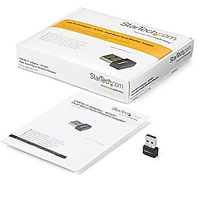 StarTech.com Wireless USB WiFi Adapter – Dual Band AC600 Wireless Dongle - 2.4GHz / 5GHz - 802.11ac Wi-Fi Laptop Adapter (USB433ACD1X1)