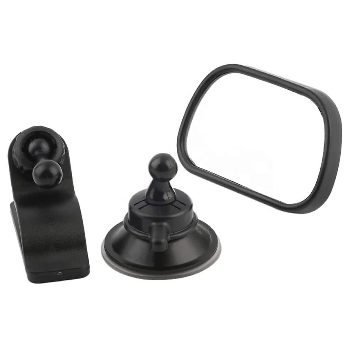 KUYYFDS Baby Car Seat Mirror Adjustable Shatter Proof Rear Viewing Mirror 3PCS Black Mirrors