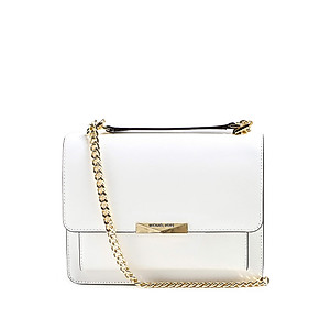 MICHAEL Michael Kors Jade Large Gusset Shoulder Optic White One Size