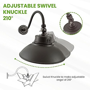 GREENLIGHTDEPOT LED Gooseneck Barn Light - 35W - Swivel Head