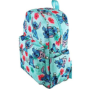Wondapop Disney Lilo & Stitch 17 Inch Deluxe Backpack with Laptop Compartment (Aqua)