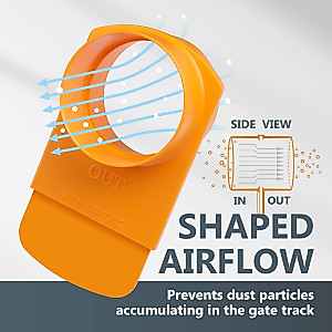 POWERTEC 70295-P4 4-Inch Integrated Blast Gate Clog Resistant, Anti Gap Tapered ABS Plastic Fitting for Dust Collection Systems – 4 Pack
