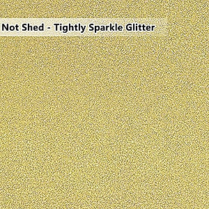 Gold Glitter Cardstock Paper, Double Sided Gold Glitter Paper for DIY Projects, 20 Sheets Gold Sparkle Card Stock for Crafts and Cricut, 250GSM