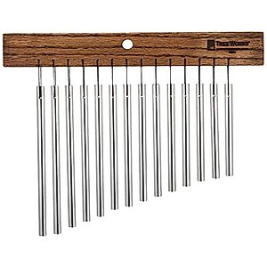 TreeWorks Chimes TRE417 Made in USA Small Single Row Bar Chime, 14-Bar Wind Chime (VIDEO)