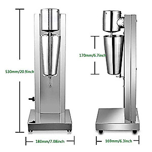 Commercial Electric Milkshake Drink Mixer Shake Machine 180W Smoothie Milk Ice Cream Blender 650ML