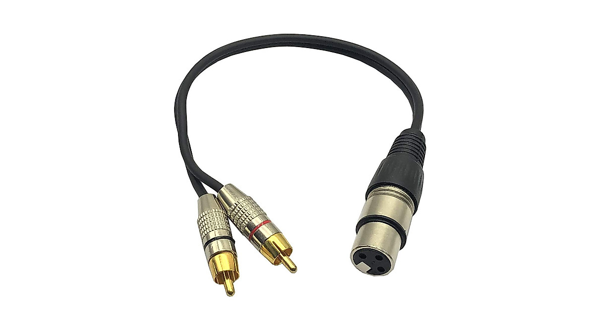 MMNNE 1Ft XLR to Dual RCA Adapter for Quality Audio