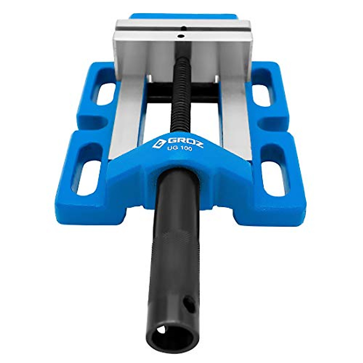 Groz 35121 4" Uni-Grip Drill Press Vise, Blue, Powder Coated